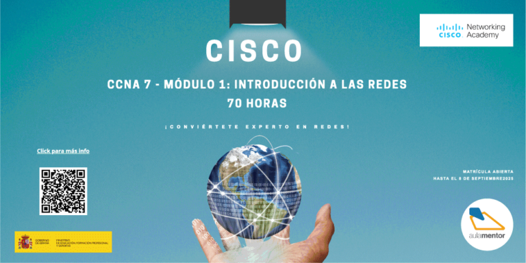CURSO CISCO. CCNA 7 Módulo 1: Introducción a las Redes – Aula Mentor | Aprendizaje a lo largo de ...